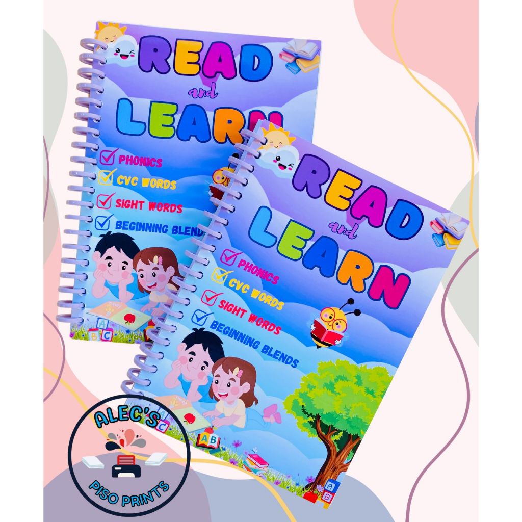 Read and Learn With PVC Cover Phonics CVC Words Sight Words Beginning ...