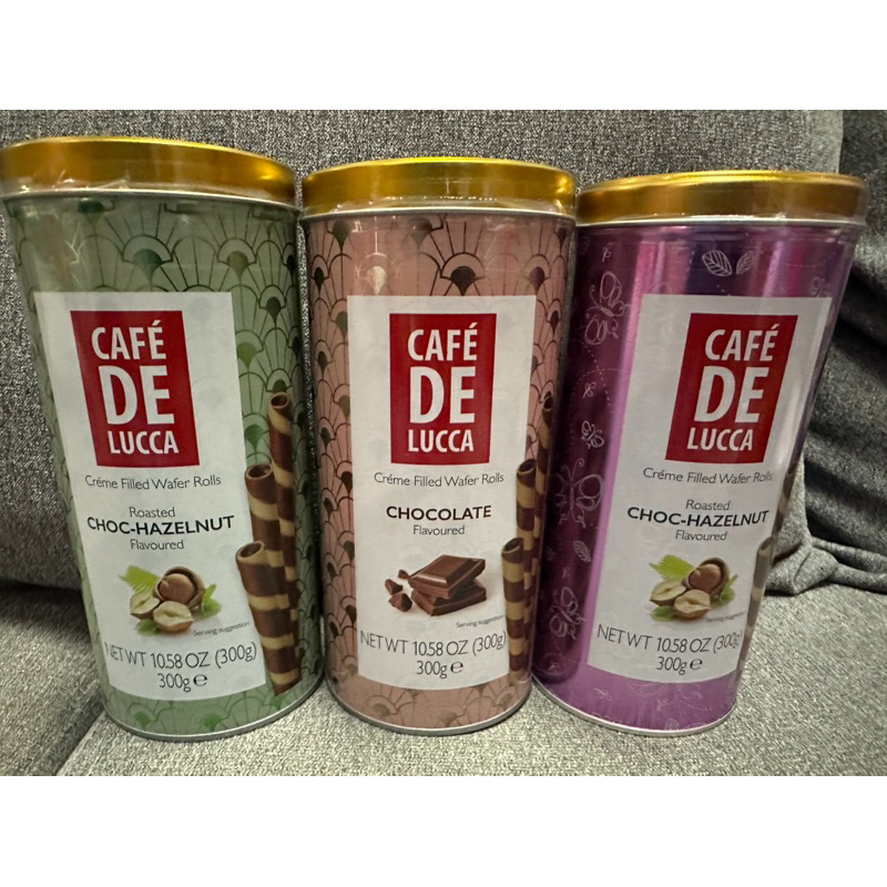 Cafe De Lucca Chocolate Luxury Wafer in Can 300g | Shopee Singapore