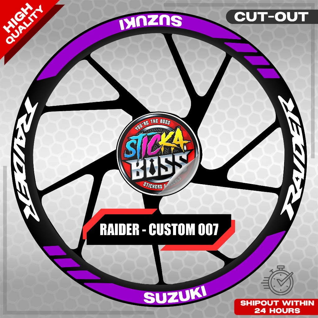 RAIDER R150 MAG STICKER SET ( 2 MAGS ) - CUSTOM 007 | VINYL WATERPROOF ...