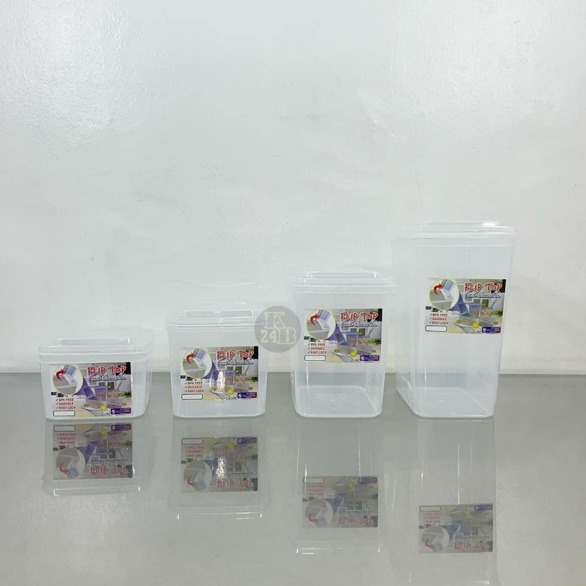 Flip -Top Jumbolita homeware Transparent Food Container (4sizes ...