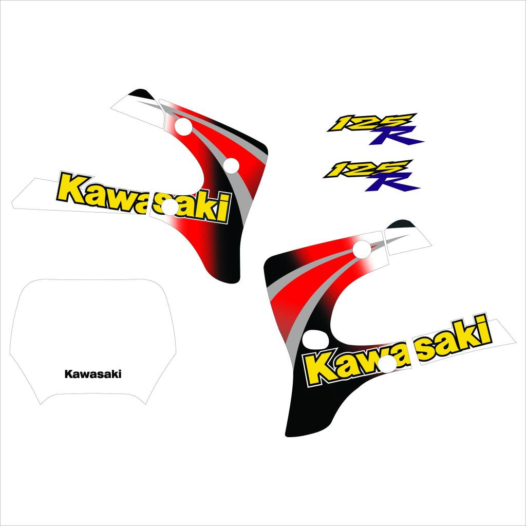 Kawasaki KMX 125 Graphics Kit Sticker Decal | Shopee Singapore