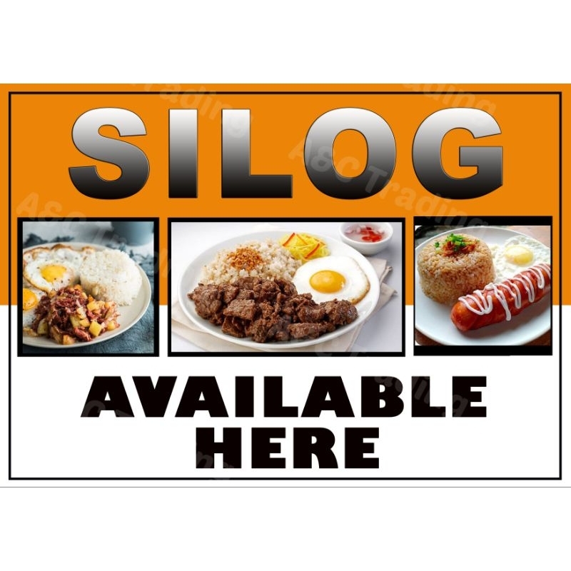 Silog Available Here Signage A4 Sized Laminated | Shopee Singapore