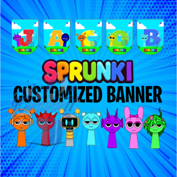 Sprunki Letter Banner Cutouts | Shopee Singapore