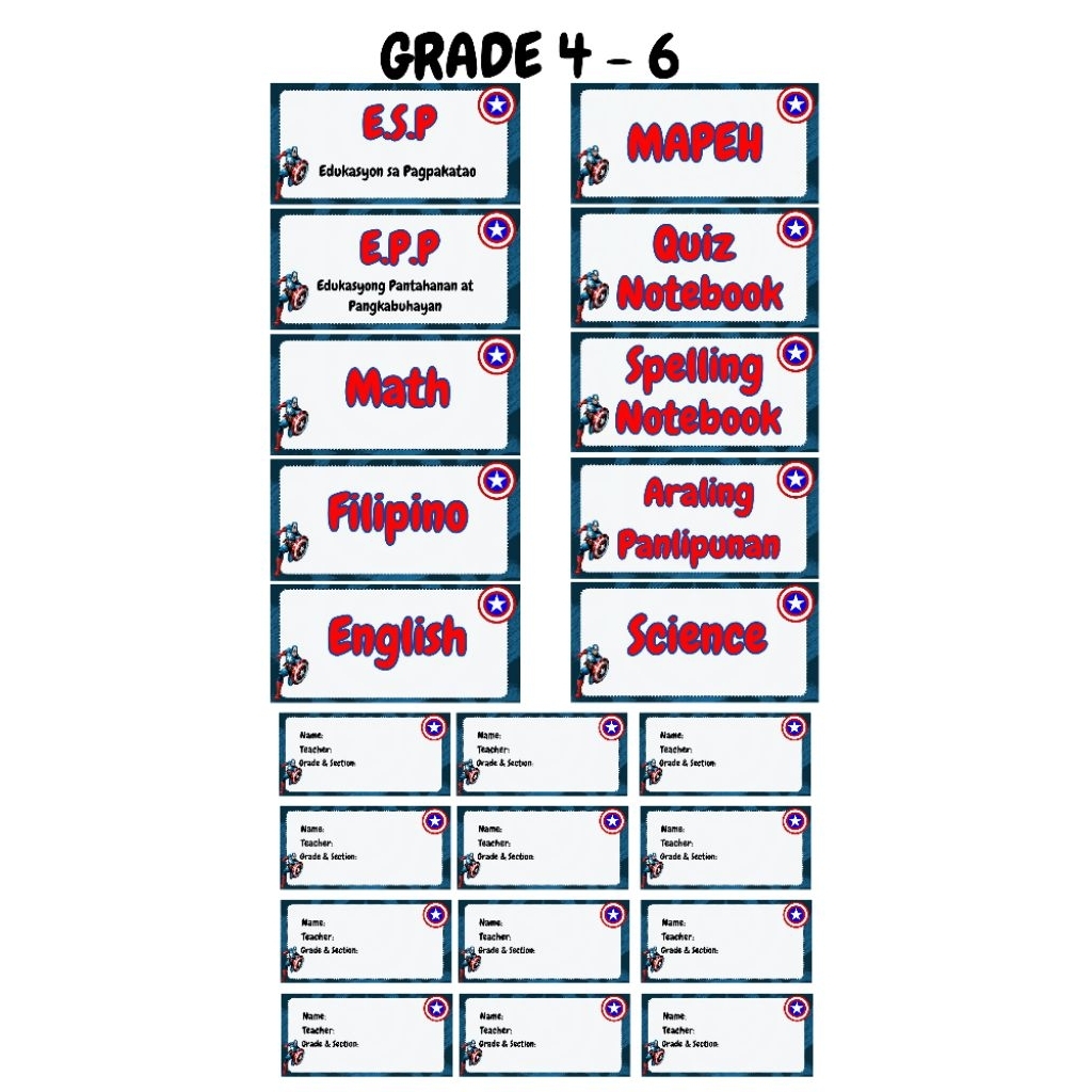 2025 SUBJECT LABEL STICKERS | Shopee Singapore