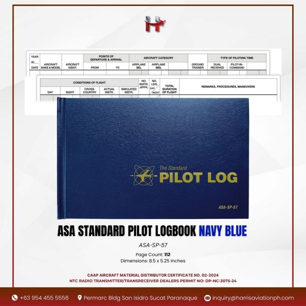 ASA STANDARD PILOT LOGBOOK (NAVY BLUE) | Shopee Singapore