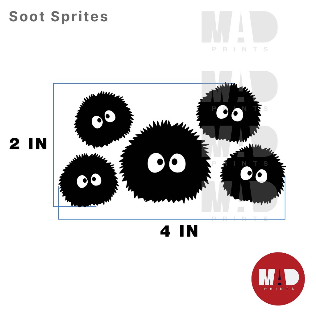 Soot Sprites - Studio Ghibli Vinyl Decal Sticker | Shopee Singapore