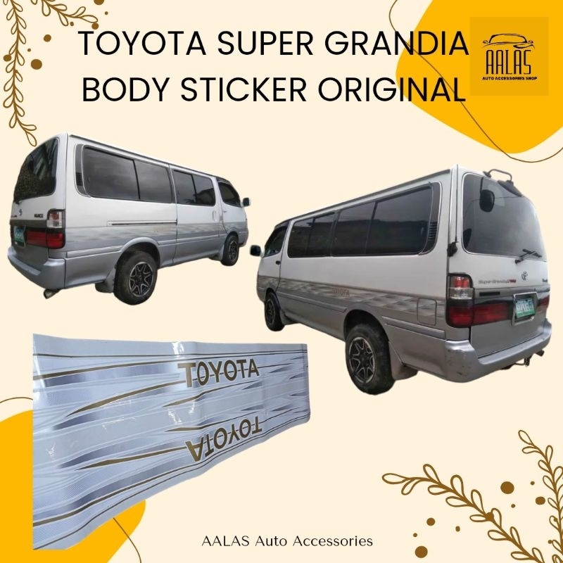 TOYOTA HIACE SUPER GRANDIA 3.0 BODY STICKER | Shopee Singapore