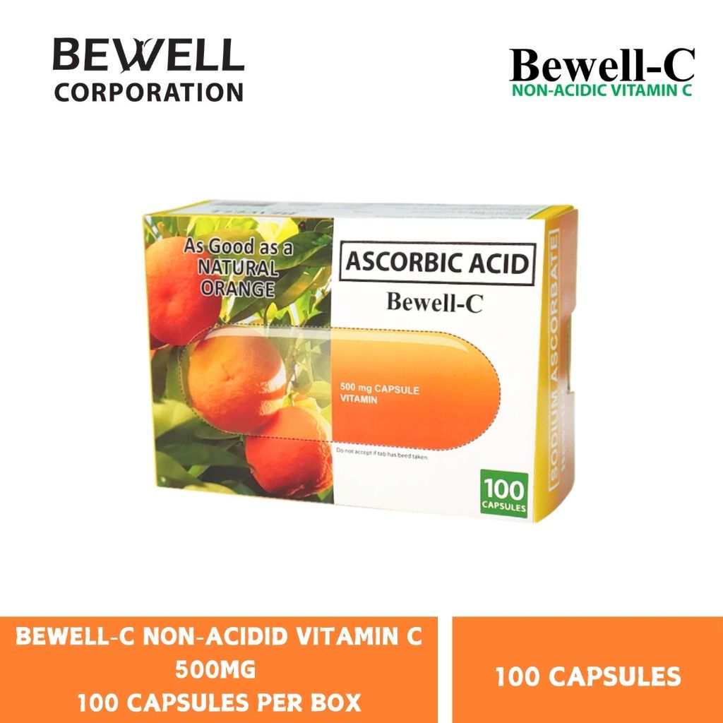 Bewell-C Non- Acidic Vitamin C 500mg 100 capsules per box | Shopee Singapore