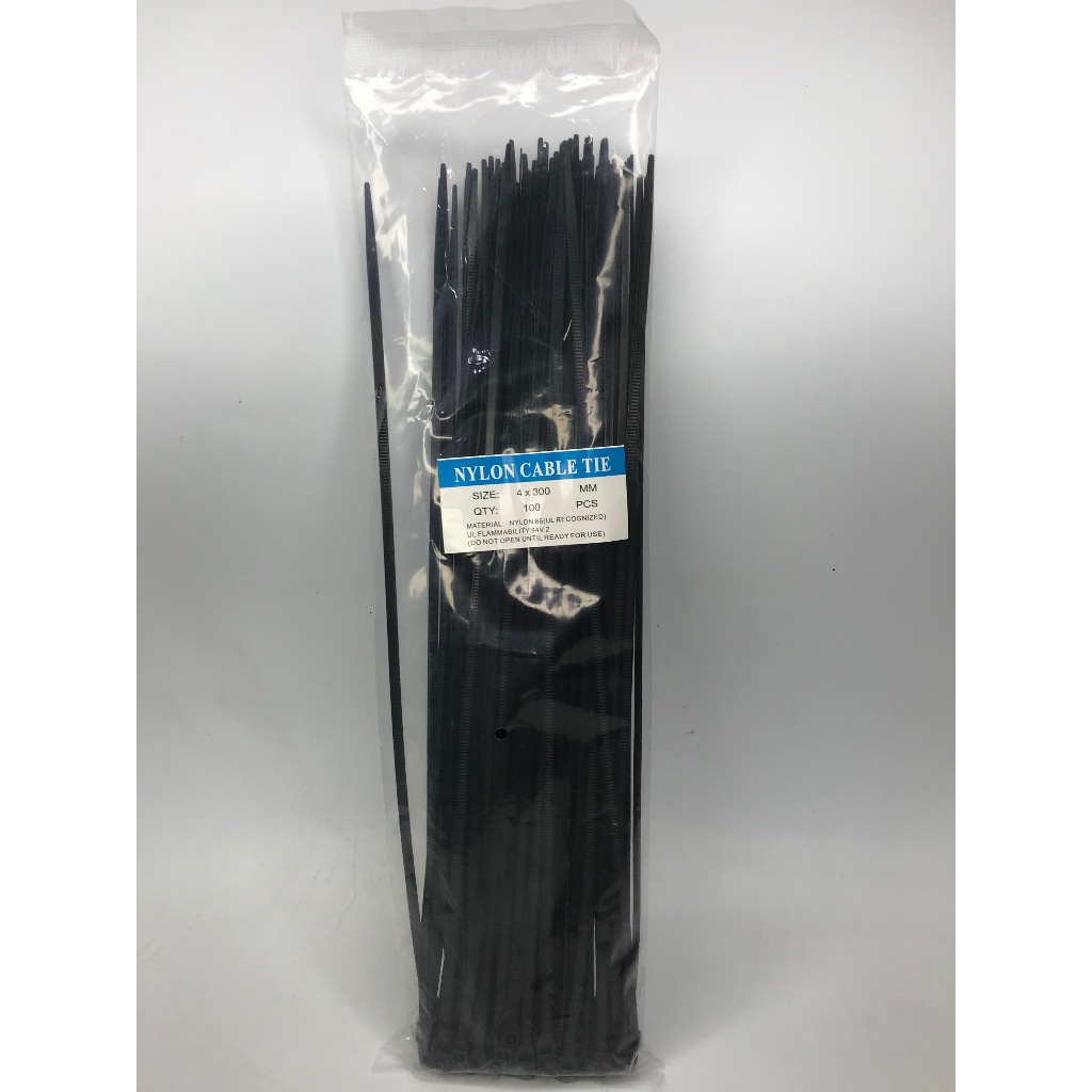 CABLE TIE NYLON, 12 inches 4x300mm, 100pcs per pack | Shopee Singapore