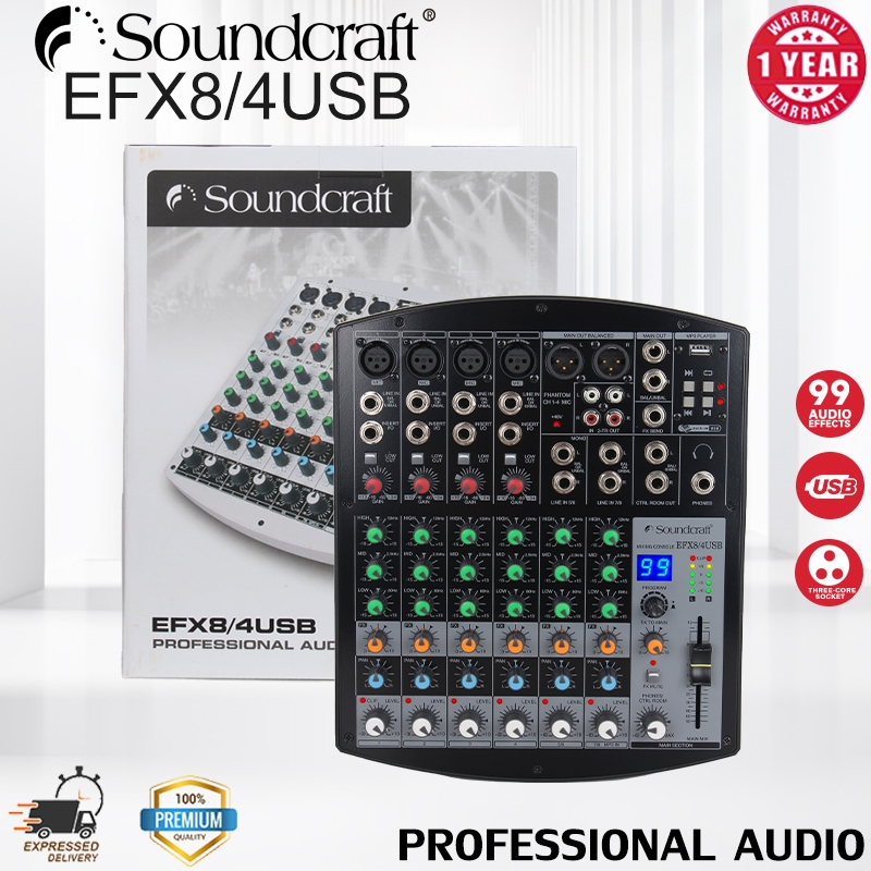 Soundcraft EFX8 / 4USB professional audio microphone amplifier, good ...