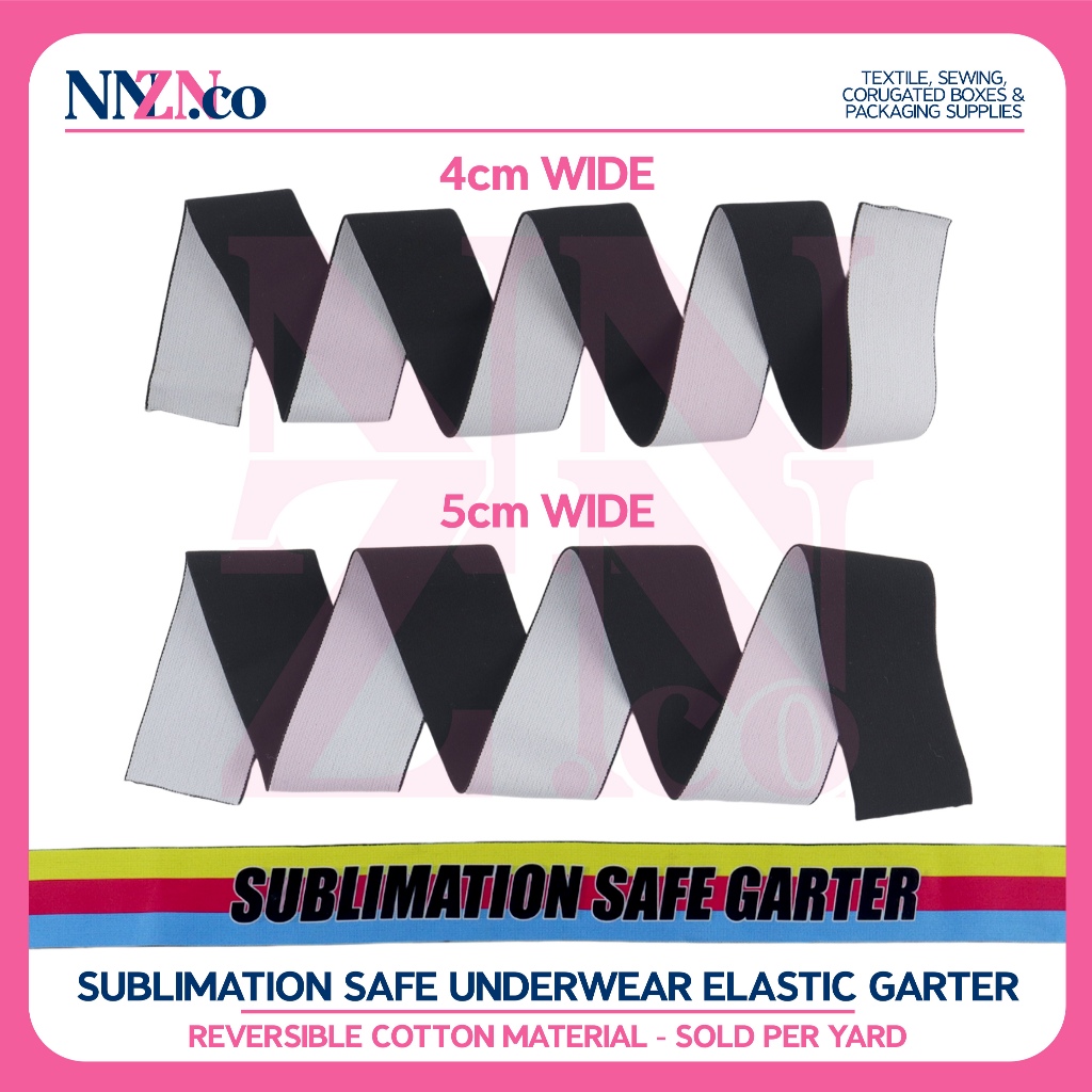 NNZN (Sold per Yard) Sublimation Safe Underwear Wide Elastic Garter for ...