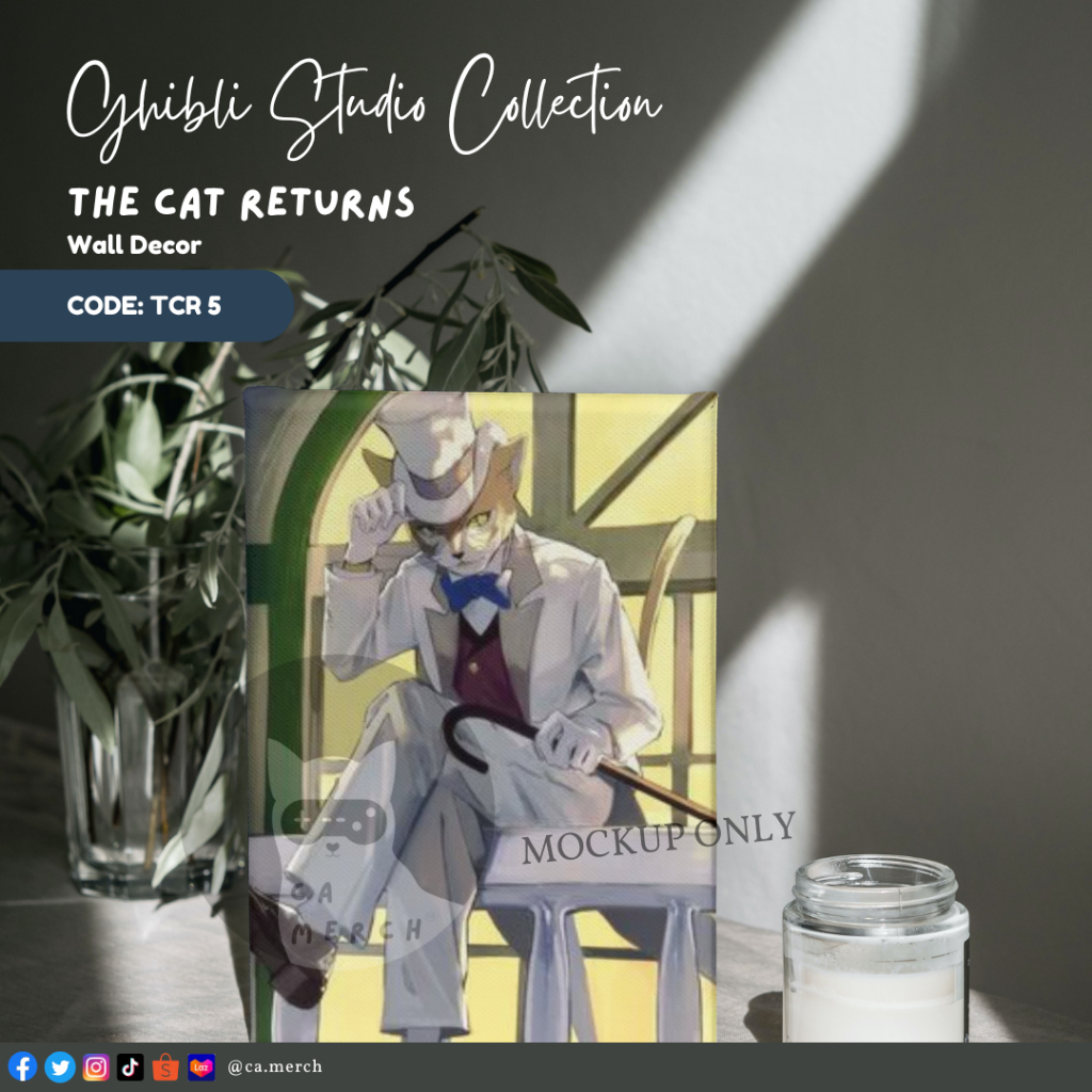 Ghibli Studio Inspired Wall Decor The Cat Returns | CA Merch | Shopee ...