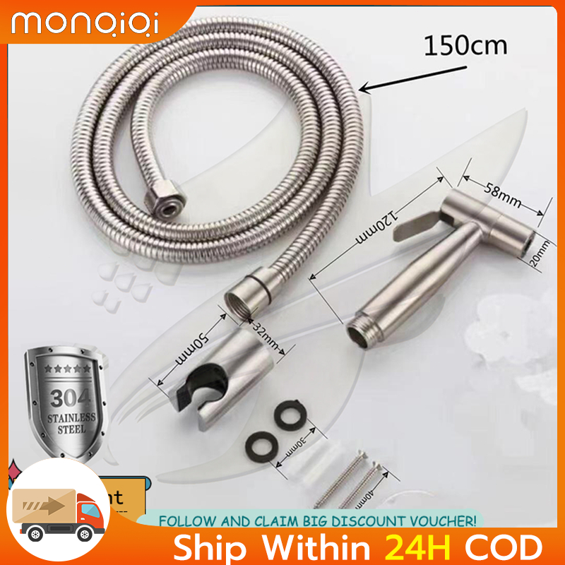 Stainless Steel Bidet Spray Set For Bathroom(Hose:1.5m), 3 Years ...