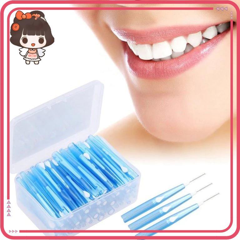 30 PCS Interdental Brushes Push-Pull Slim Toothpick Orthodontic Wire ...