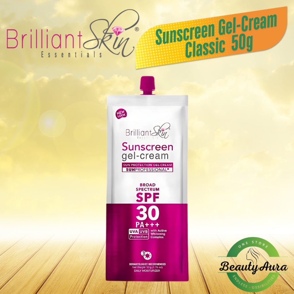 Brilliant Skin SUNSCREEN GEL CREAM 50g SPF30 | Shopee Singapore