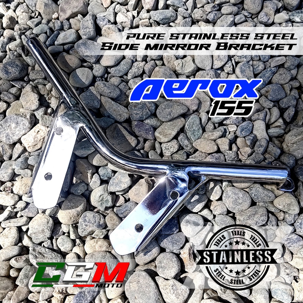AEROX V1 & V2 Visor and Side Mirror Bracket Stainless Steel Complete ...