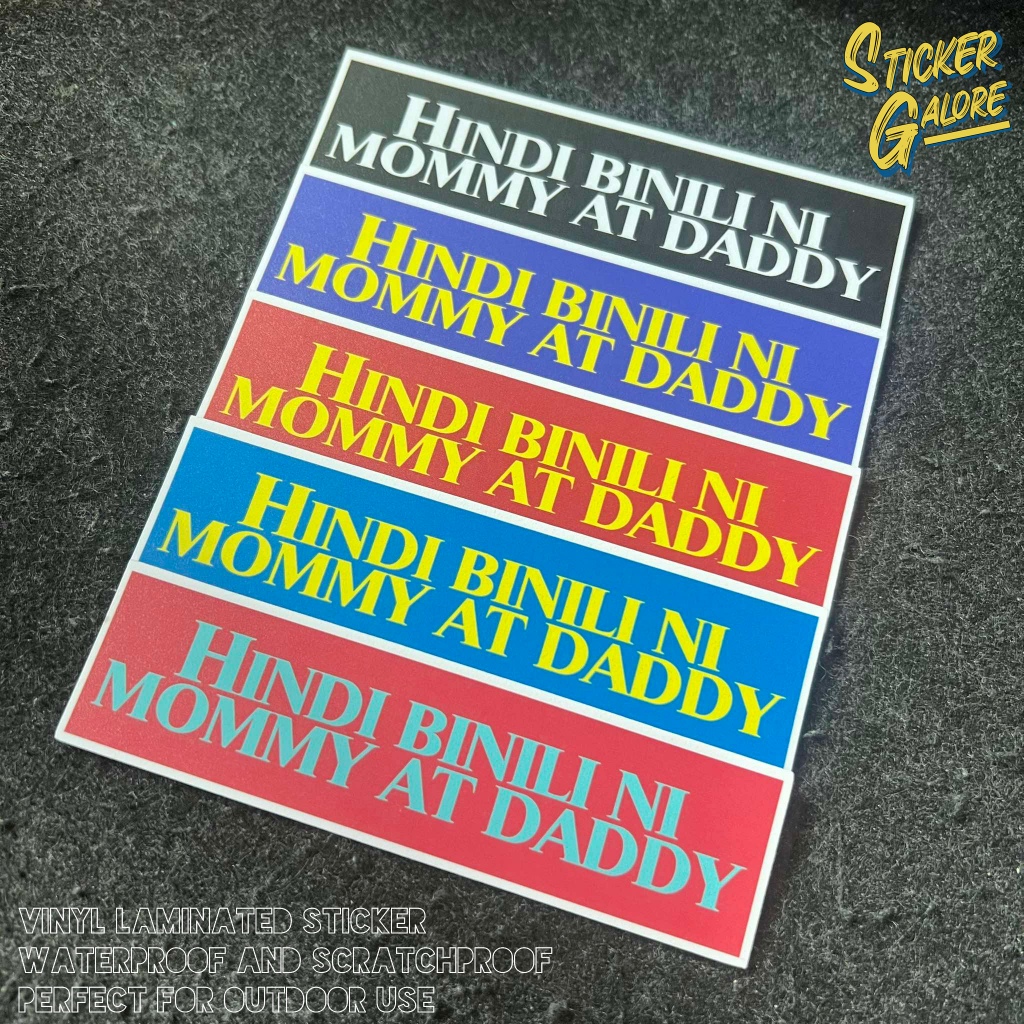 DI BINILI NI MOM AND DAD CAR STICKER Waterproof, Weatherproof ...