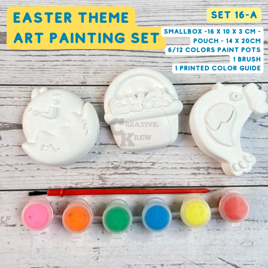 EASTER SET 16 /BUNNY EGG PLASTER PAINTING SET /PARTY GIVEAWAYS ...