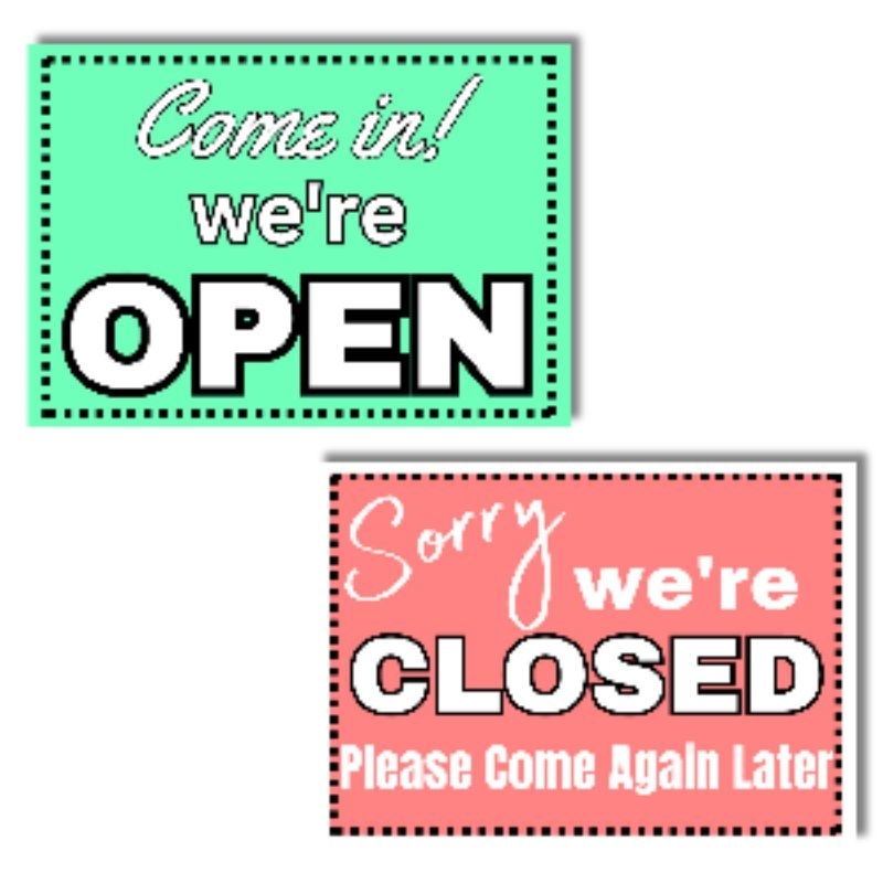 Open and Closed Signage Laminated Signage A5 A4 size | Shopee Singapore