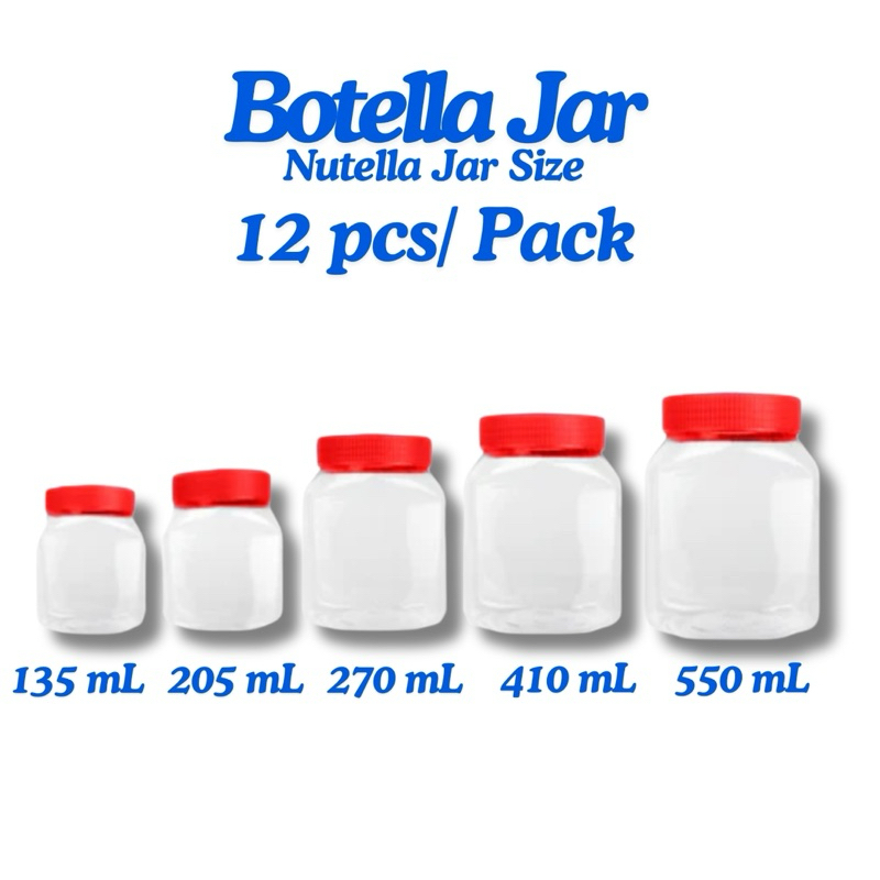 Botella Plastic Jar / Nutella Shape Jar | Shopee Singapore