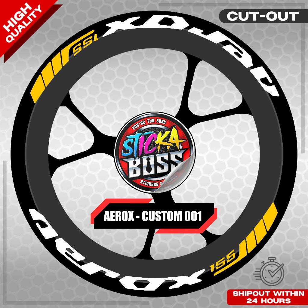 AEROX 155 MAG STICKER SET ( 2 MAGS ) - CUSTOM 001 | VINYL WATERPROOF ...