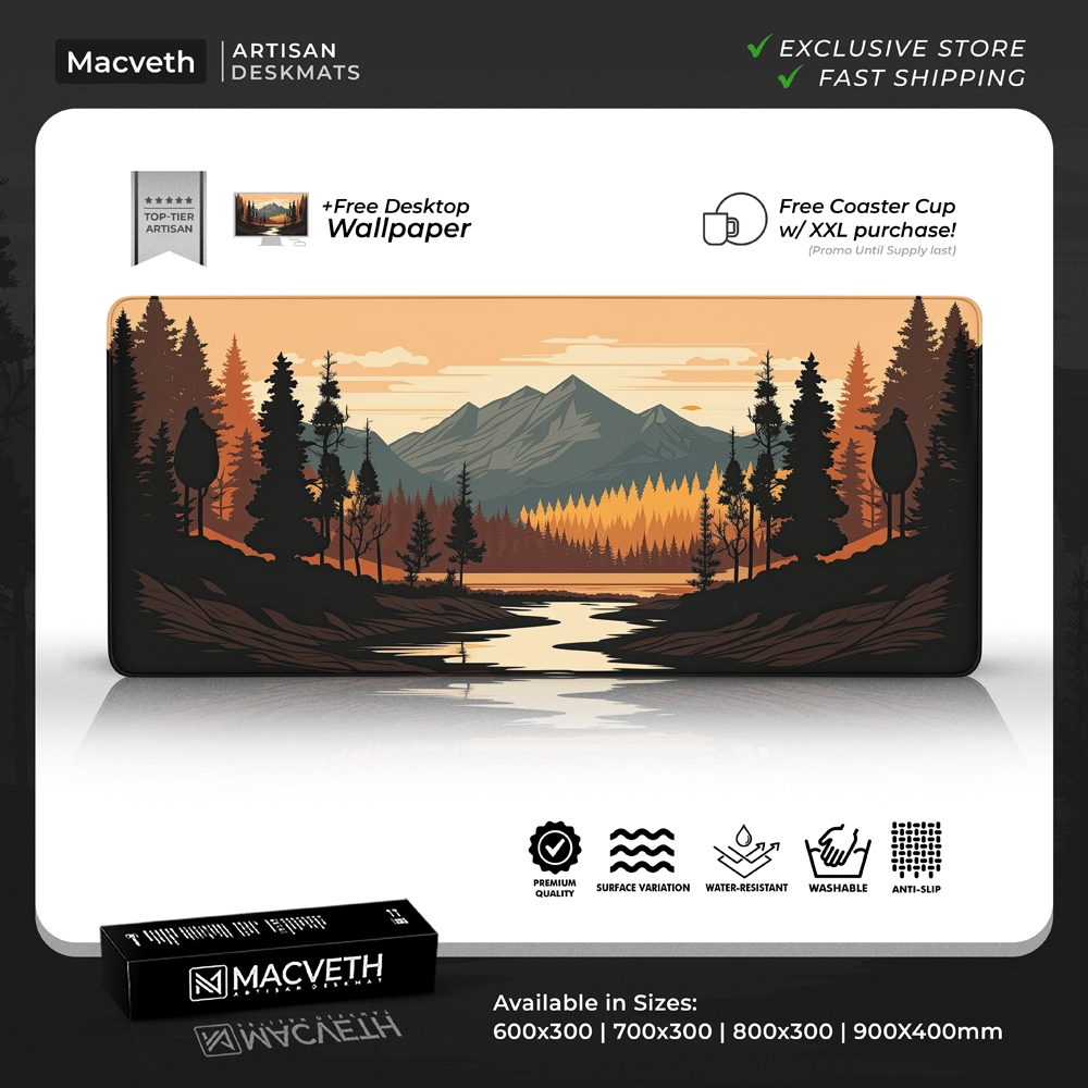 Macveth Mousepad | Lo-fi Sierra Deskmat | Extended Large Gaming Mouse ...
