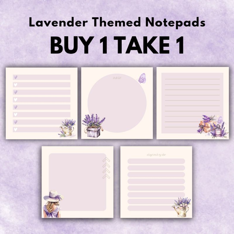 Lavender Themed Notepads 50sheets 3x3 inches Memo To-do list | Shopee ...