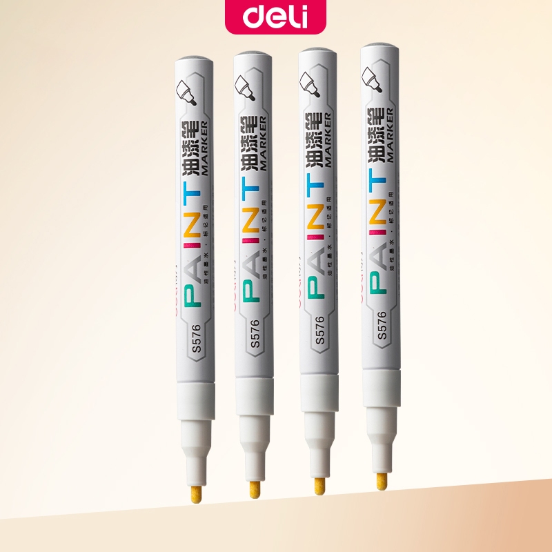 Deli S576 Paint Pen (White) | Shopee Singapore