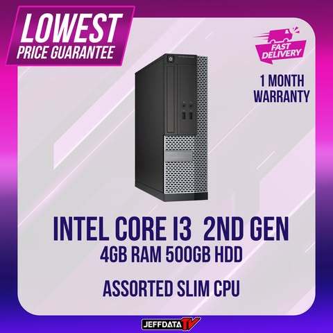 CPU DESKTOP I3 2ND GEN 4GB RAM 500GB HDD ONBOARD ASSORTED SLIM CASE ...