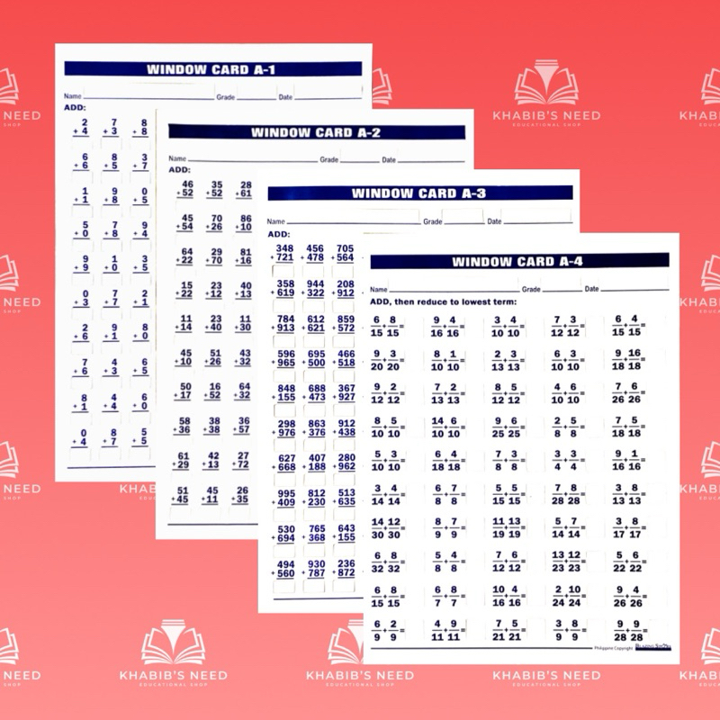 Math Window Cards (4 levels in 1 set) | Shopee Singapore