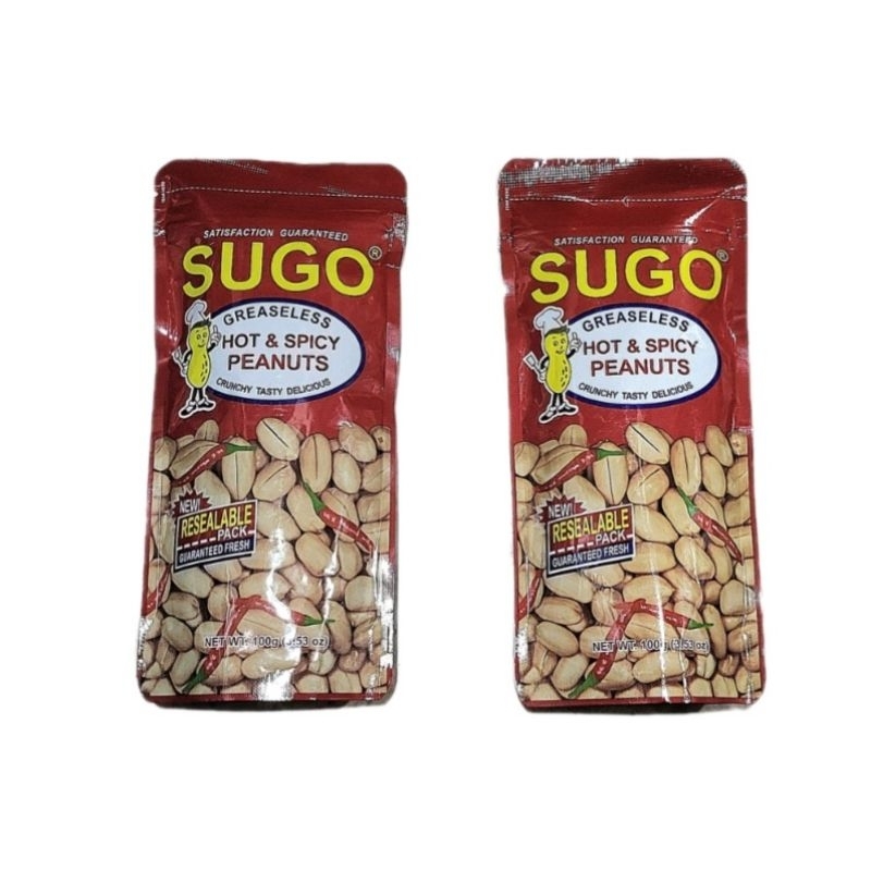 2 Packs Sugo 100g Greaseless Hot & Spicy Peanuts (Keto Diet) | Shopee ...