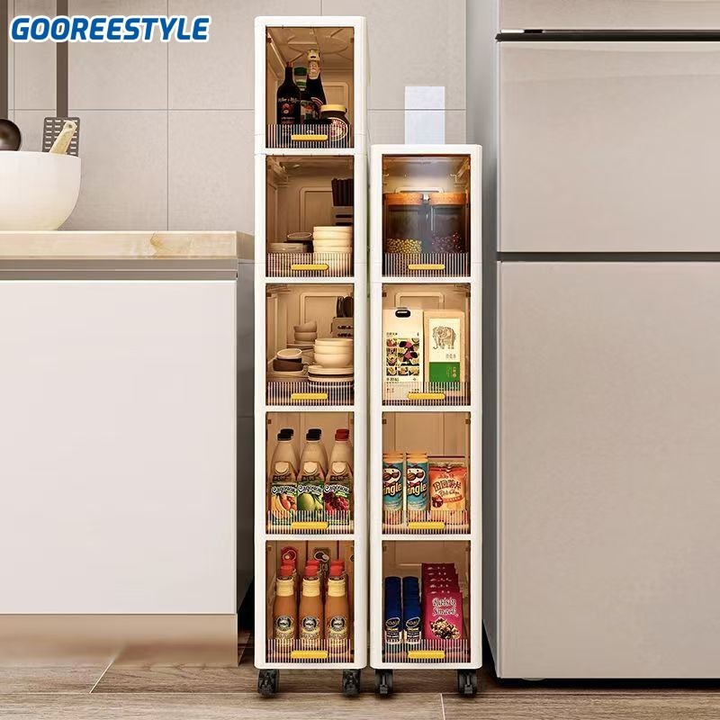 HANXI20cm Bathroom Slim Drawer Cabinet Organizer With Wheels Kitchen ...