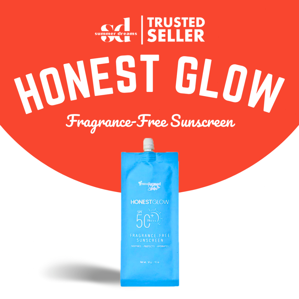 HONEST GLOW Sunscreen SPF 50+++ – Fragrance-Free, Sensitive Skin Safe ...