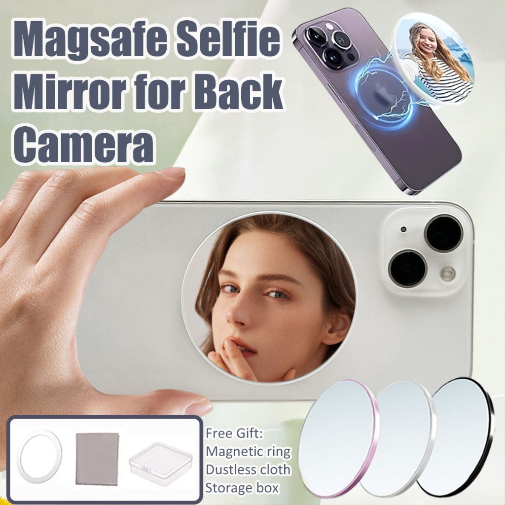 Magnetic Selfie Mirror Phone Back Camera Mirror Phone Convex Mirror for ...