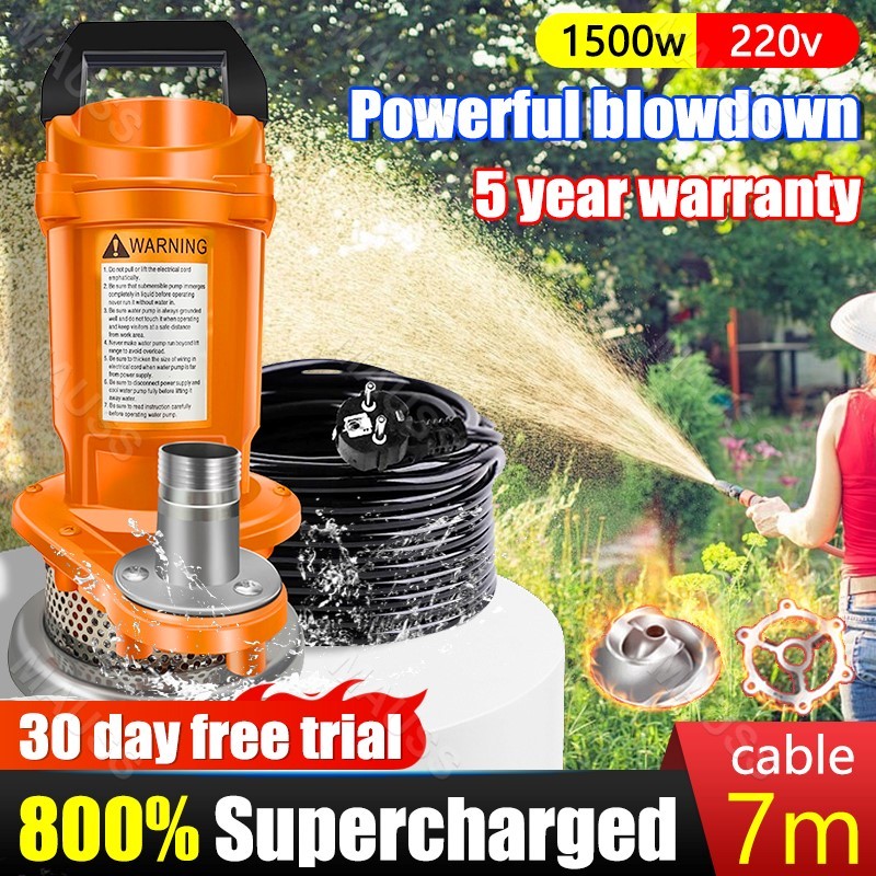 800m irrigated area Submersible Water Pump 750w deep well water pump ...
