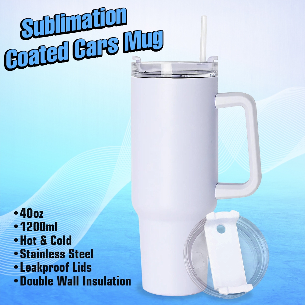 1200ml Sublimation Coated Cars Mug 40oz with Double Wall Insulation Mug ...