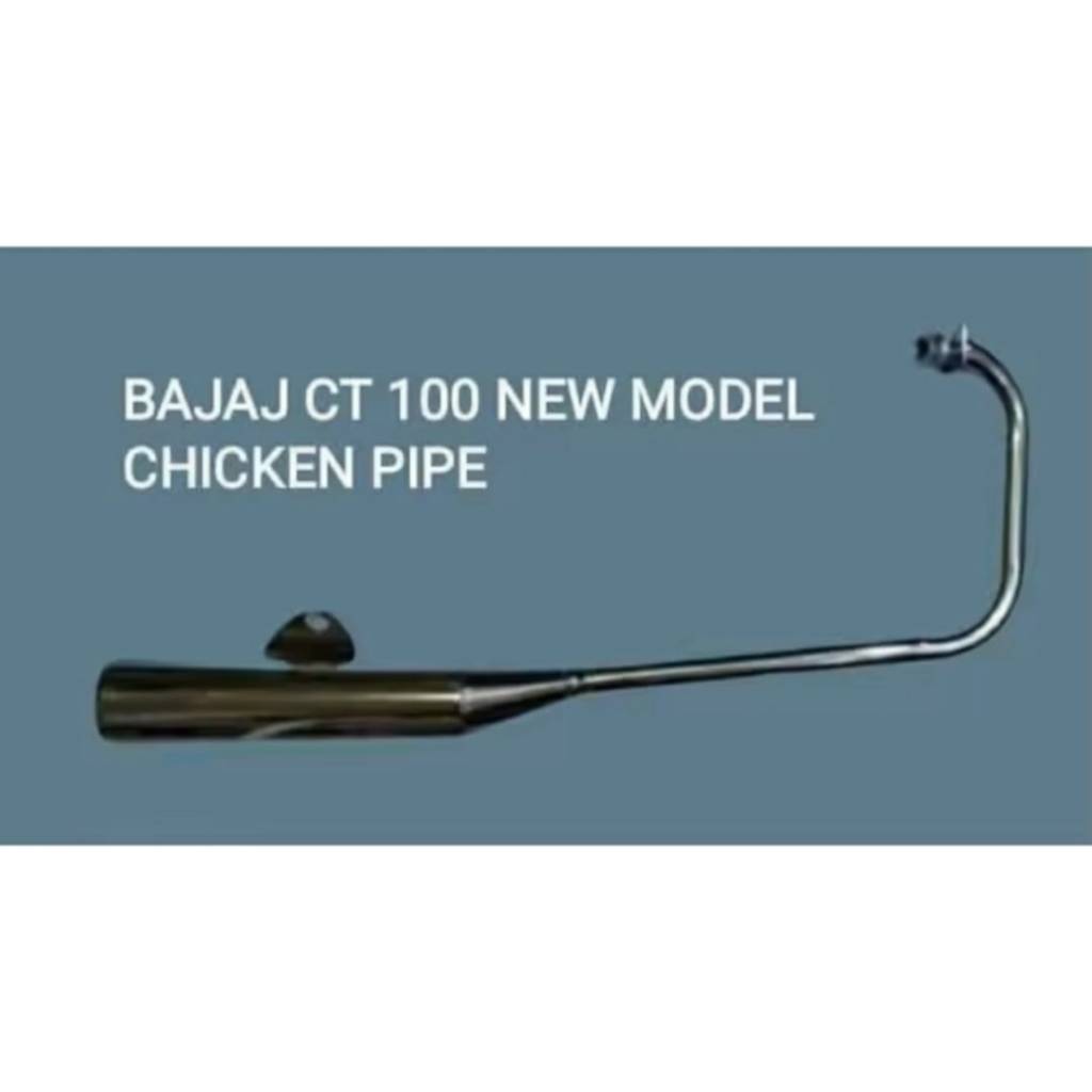 KAWASAKI BAJAJ CT100 NEW MODEL - CHICKEN PIPE - STAINLESS - MUFFLER ...