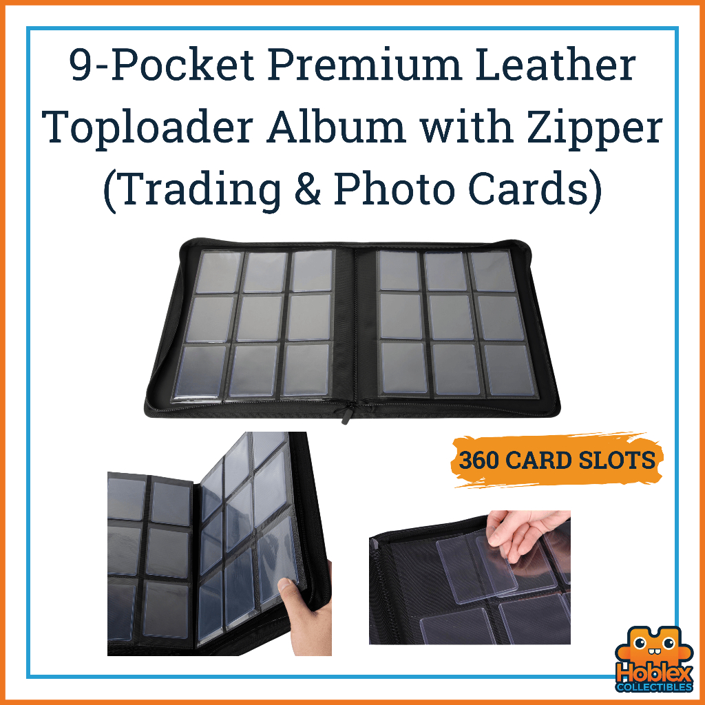 9-Pocket Premium Leather Toploader Album (KPOP, NBA, Pokemon , Yu-Gi-Oh ...