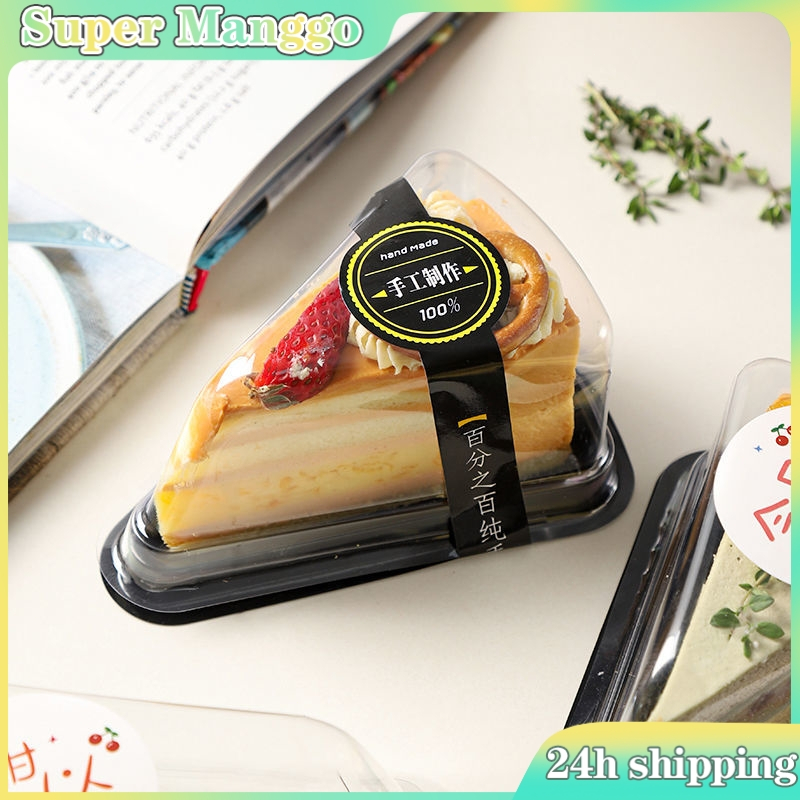 50Pcs Triangle Cake Box For Slice Cake Container Sandwich Dessert ...