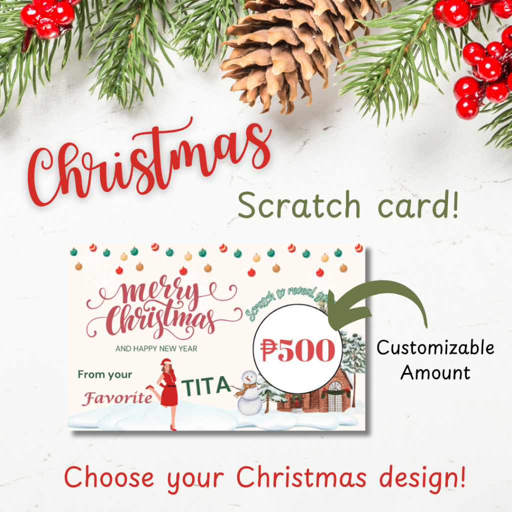 Christmas Scratch Card (1 PIECE) Surprise Game Scratch it Scratch Off ...