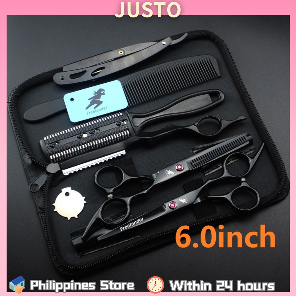 6.0 Professional Barber Hairdresser Scissor Set | Shopee Singapore