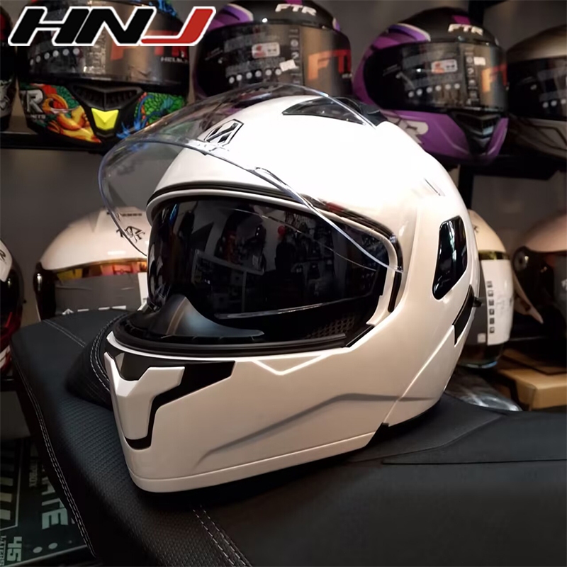 HNJ 937 Modular Dual Visor Helmet Full Face Helmet for Motorcycle Men ...