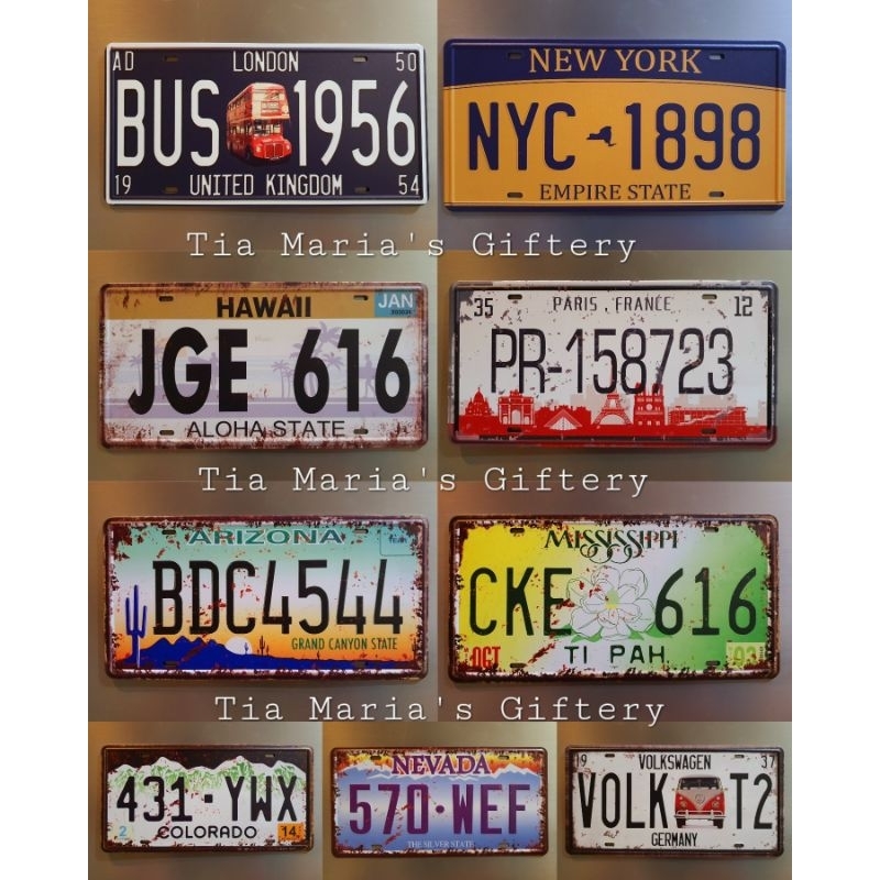 Big International Plates Souvenir Display (Car Plate Size) | Shopee ...