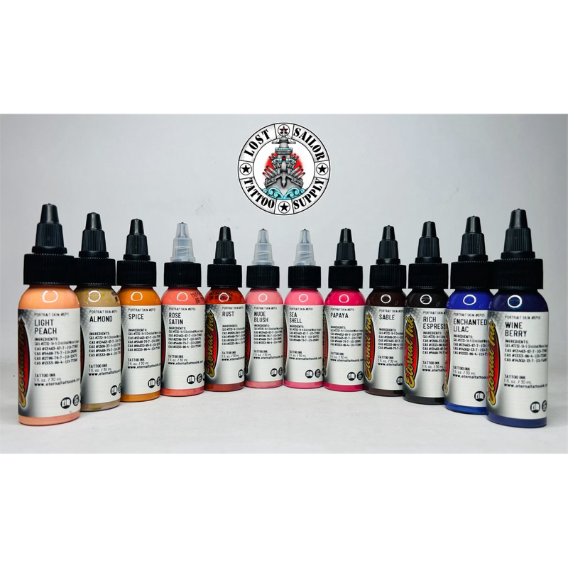 Eternal Tattoo Inks Ron Russo Portrait Skin Tone Set 12 Colors 1oz ...