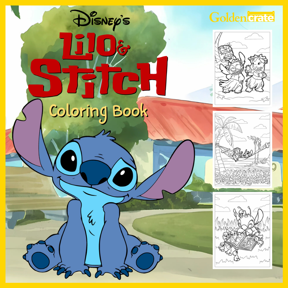 Lilo & Stitch Coloring Book for Kids – 20 Pages of Fun, Creativity ...