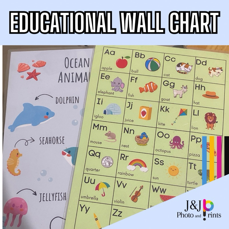 Laminated Education Wall Chart for Toddlers (A4 size) | Shopee Singapore