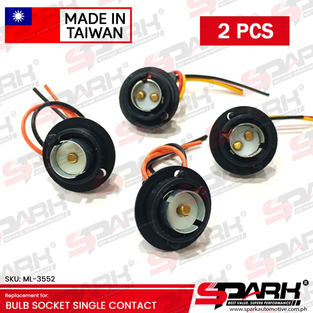 (2 pcs) Automotive Socket Auto Bulb Socket Tail Lamp Socket Stop Light ...