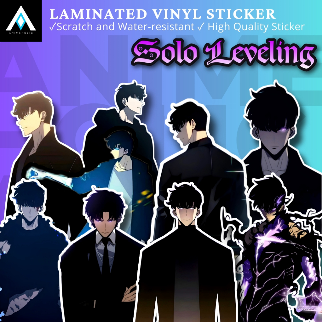 SOLO LEVELING SUNG JIN WOO STICKERS LAMINATED VINYL STICKERS ANIMEHOLIC ...