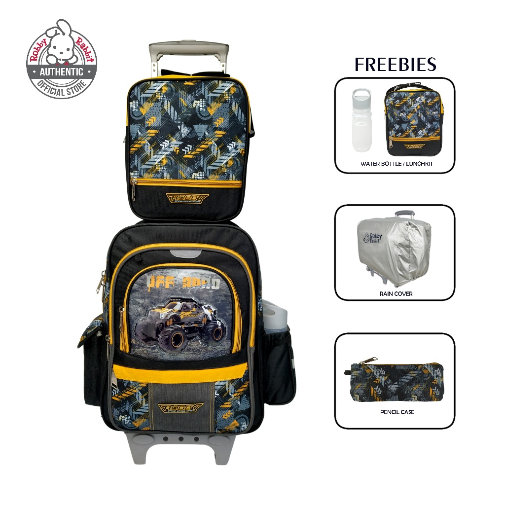 Robby Rabbit Off Road Soft Trolley 16-Inch (Yellow, Black, Truck ...