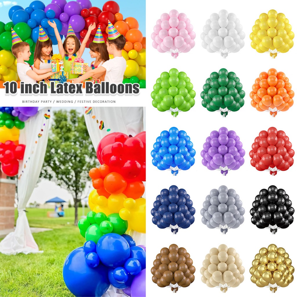 20/30 Pcs Pastel Macaroon Metallic Balloons Party Decorations 10 Inch ...